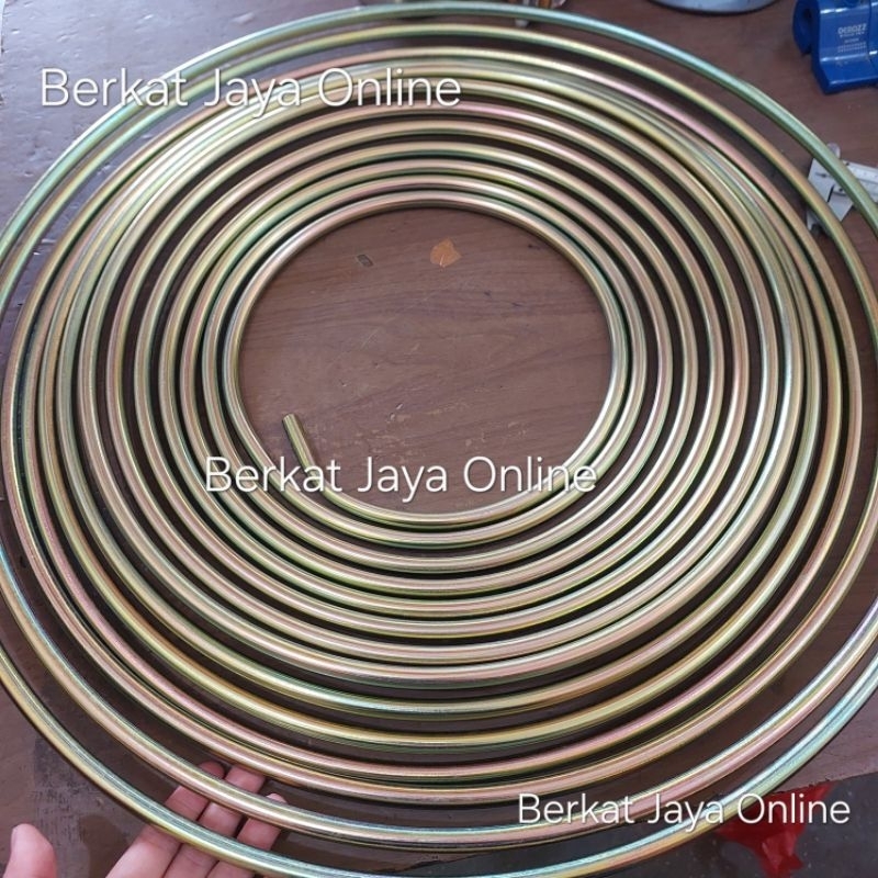 Jual SATU METER PIPA LEDENG BESI / SELANG REM BESI 5MM / 6MM / 8MM ...