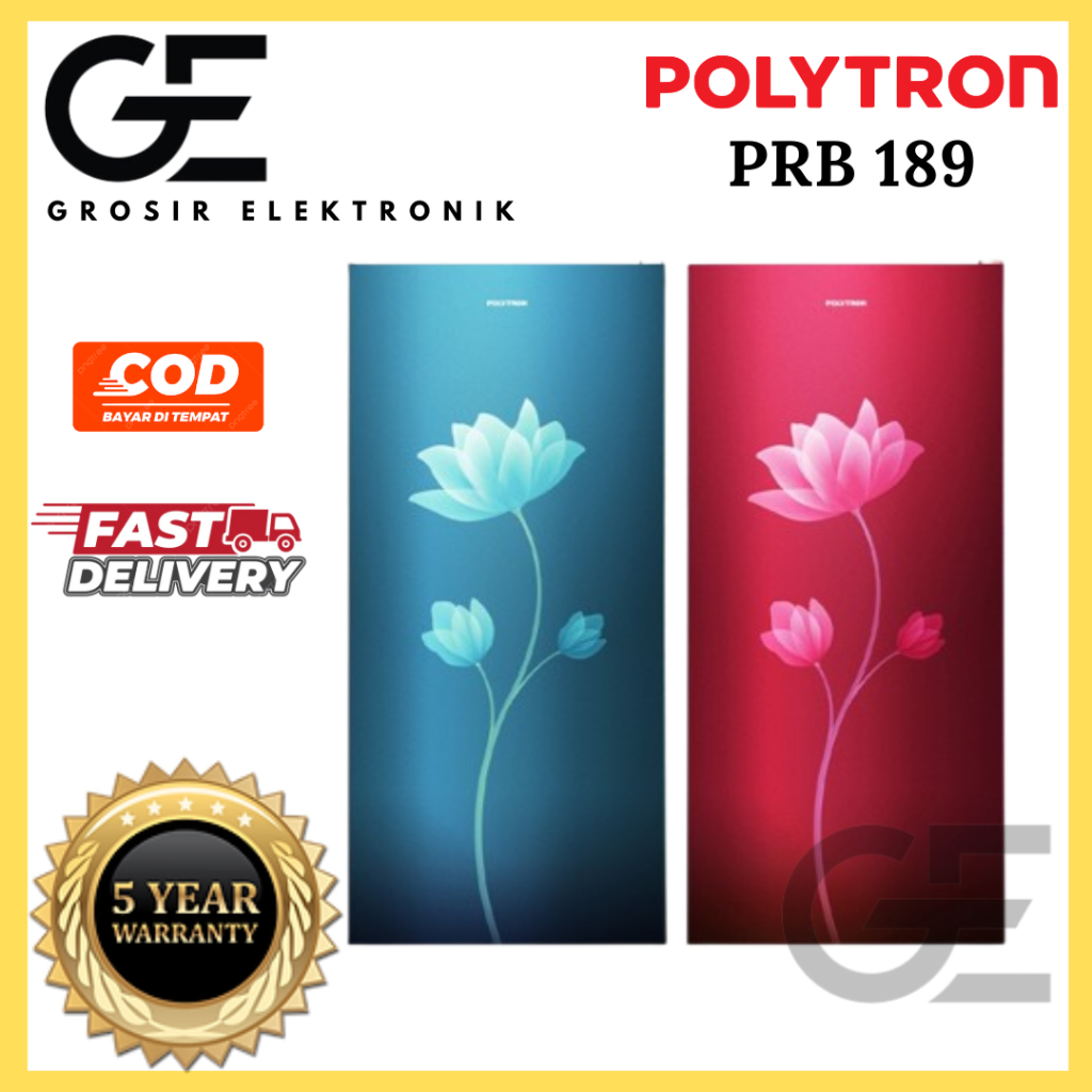Jual Kulkas POLYTRON 1 Pintu PRB 189 B/R 180 Liter Metal Door Semi ...