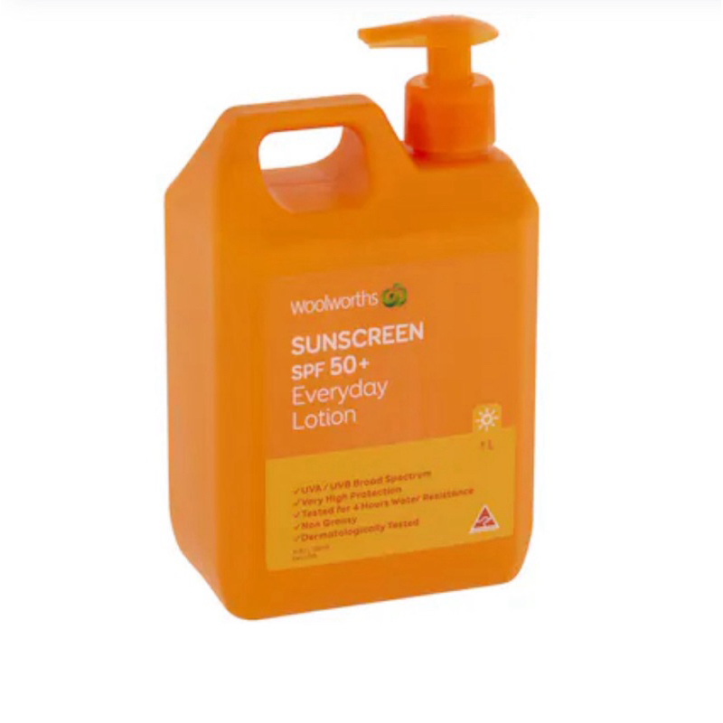 Jual Sunscreen woolworths spf 50+ 1L | Shopee Indonesia