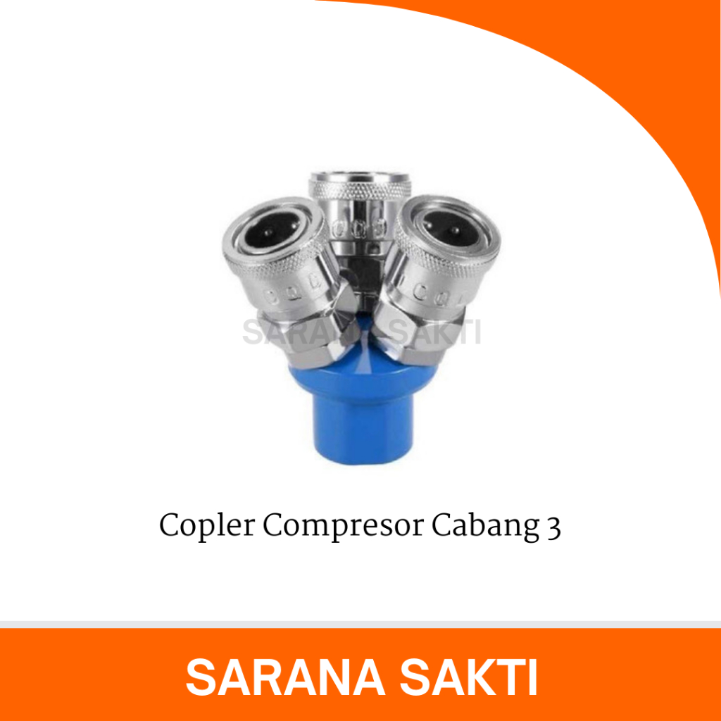 Jual Copler Compresor Cabang 3 | Quick Coupler Selang Angin Kompresor ...