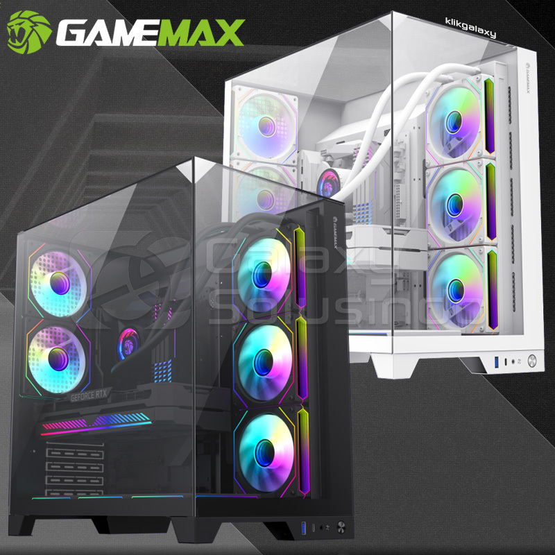 Jual GAMEMAX Infinity Plus Tempered Glass ATX Gaming Case - Black ...