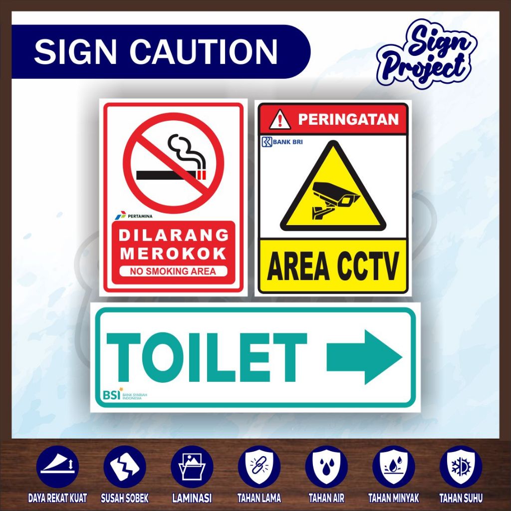 Jual Stiker Costum LOGO dan Nama Perusahaan Bank Cafe Hotel Perumahan ...
