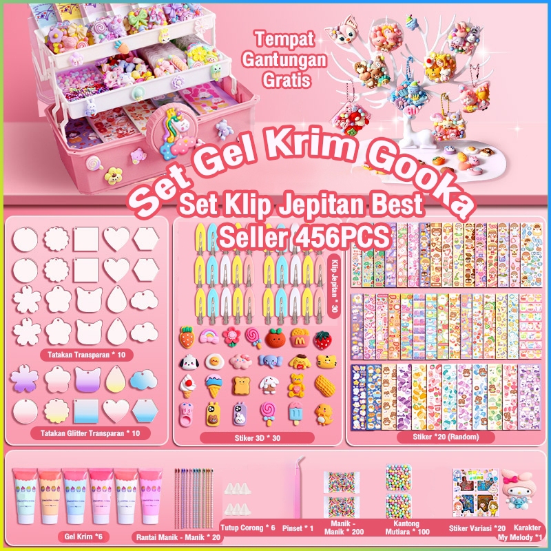 Jual DIY Gantungan Kunci Guka Set Deluxe DIY Deco Lem Krim guka stiker ...