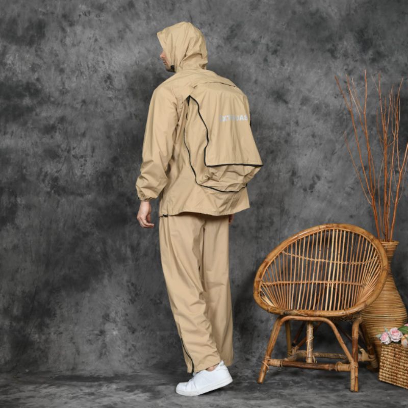 Jual EXTERJAS JAS HUJAN RAINCOAT RANSEL BACKPACK PRIA WANITA MANTEL ...