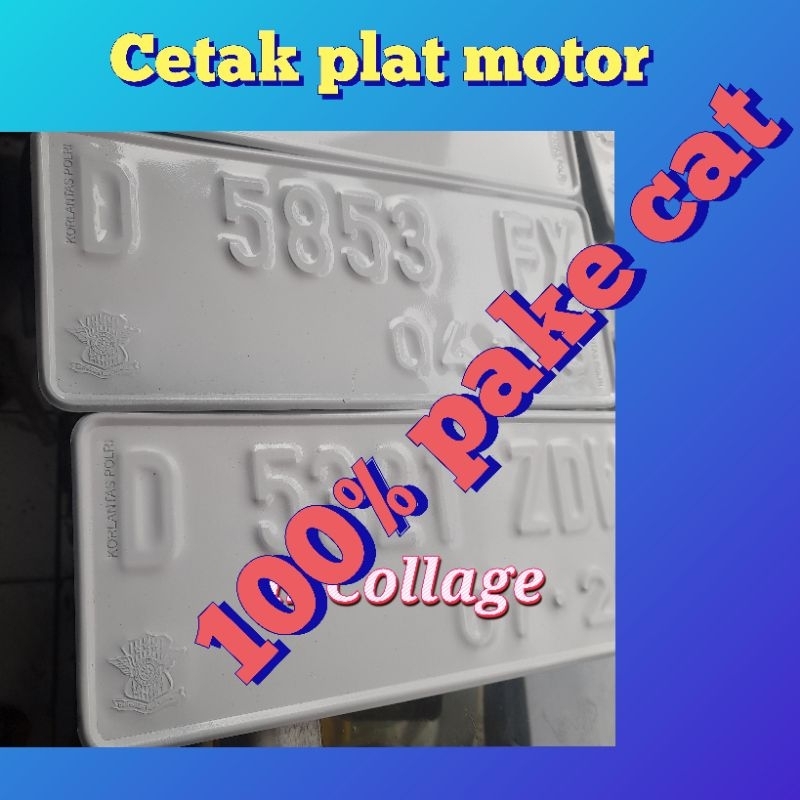 Jual bahan cetak plat motor putih harga 1satuan | Shopee Indonesia