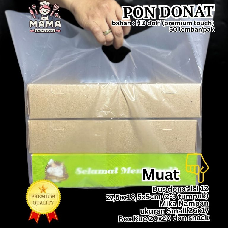 Jual PLASTIK DUS DONAT/PLASTIK DONAT/KANTONG PLASTIK BOX DONAT/KANTONG ...