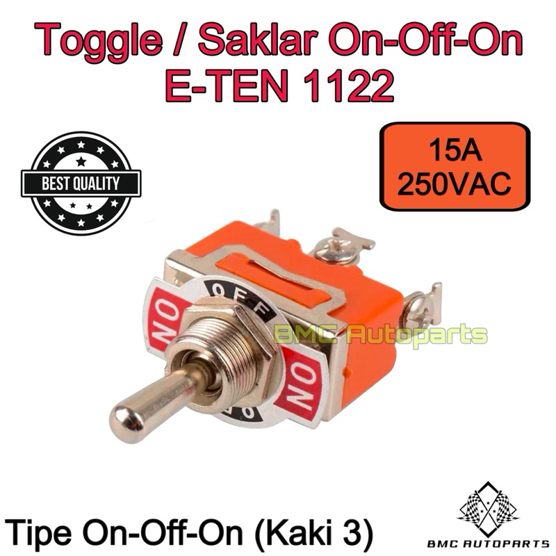 Jual Toggle / Switch / Saklar On Off On 3 Kaki Mobil & Motor E-Ten 1122 ...