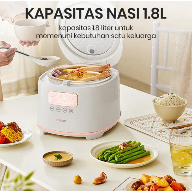 Jual Mecoo Most Aesthetic Digital Rice Cooker / Magic Com 1.8Liter ...