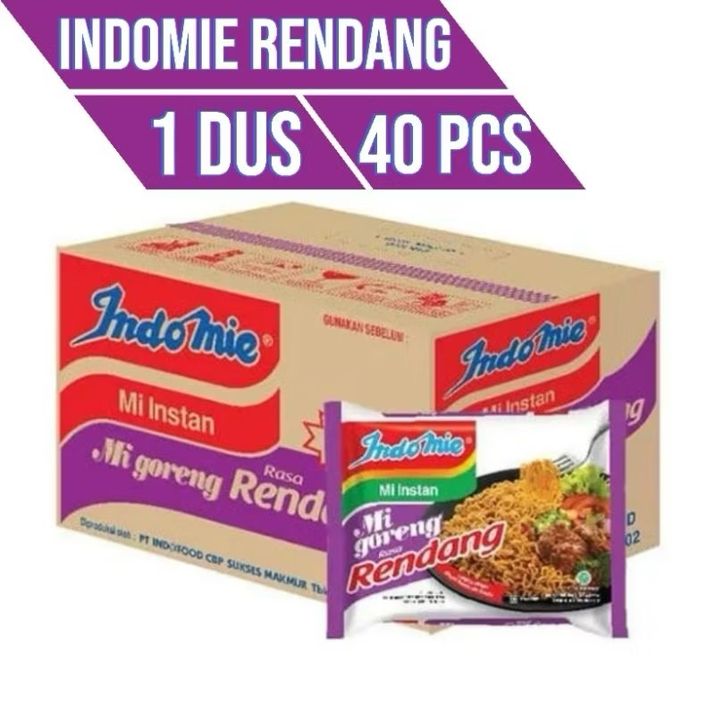 Jual INDOMIE RENDANG MIE GORENG RENDANG MIE INSTAN 1 DUS ISI 40 PCS ...