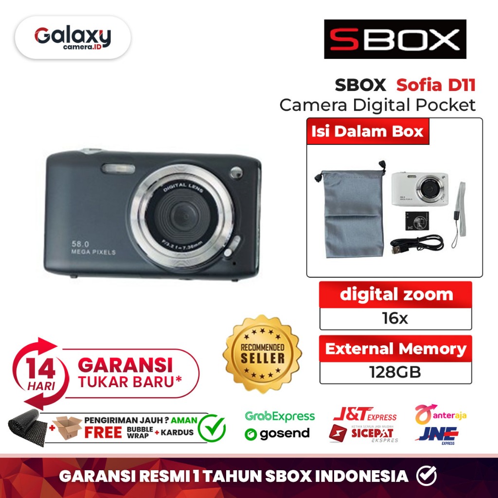 Jual SBOX Sofia D11 Digital Pocket Camera Garansi Resmi | Shopee Indonesia
