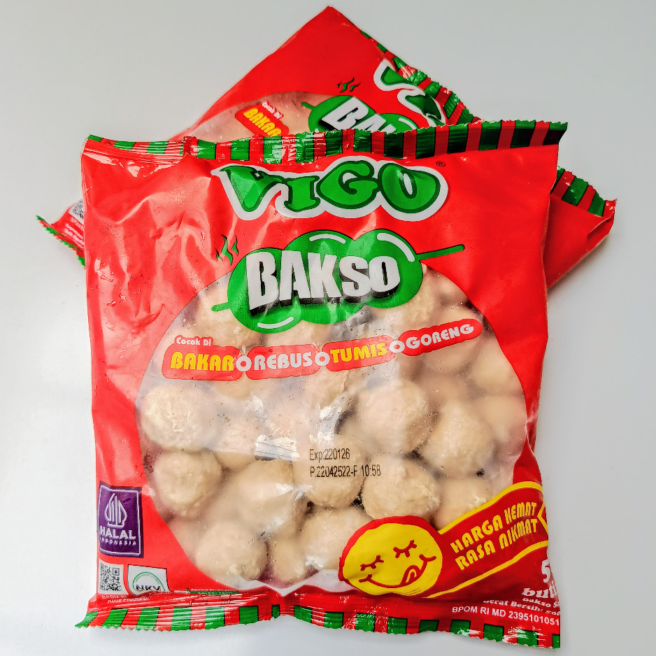 Jual VIGO Bakso Sapi isi 50 Baso Kecil 500gr Halal Enak | Shopee Indonesia