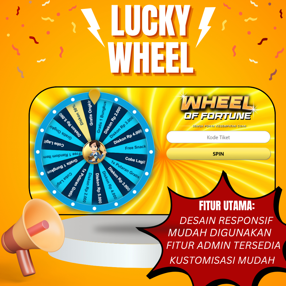 Jual Paket Event Lucky Wheel | Mystry Box Putaran Berhadiah | Roda Hadiah | Event box mystry ...