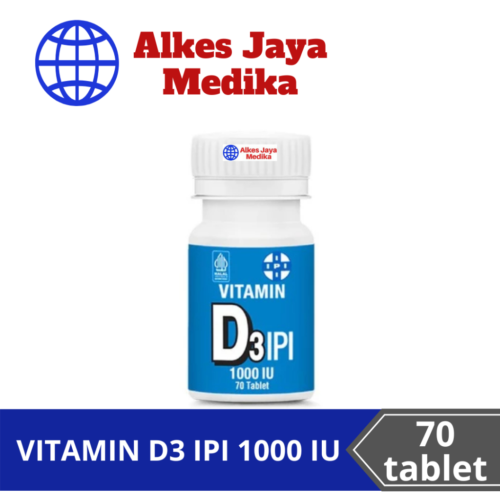 Jual Vitamin D3 Ipi 1000 IU Isi 70 Tablet - Vitamin D3 | Shopee Indonesia