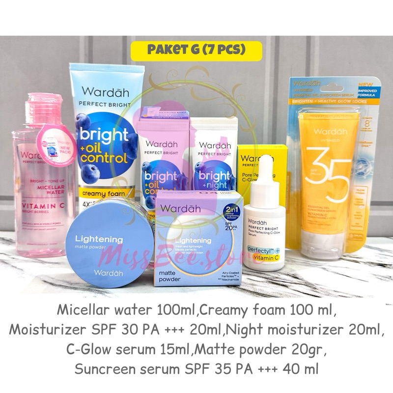 Jual Paket WARDAH PERFECT BRIGHT|FOR GLOWING SKIN|NORMAL TO OILY ...