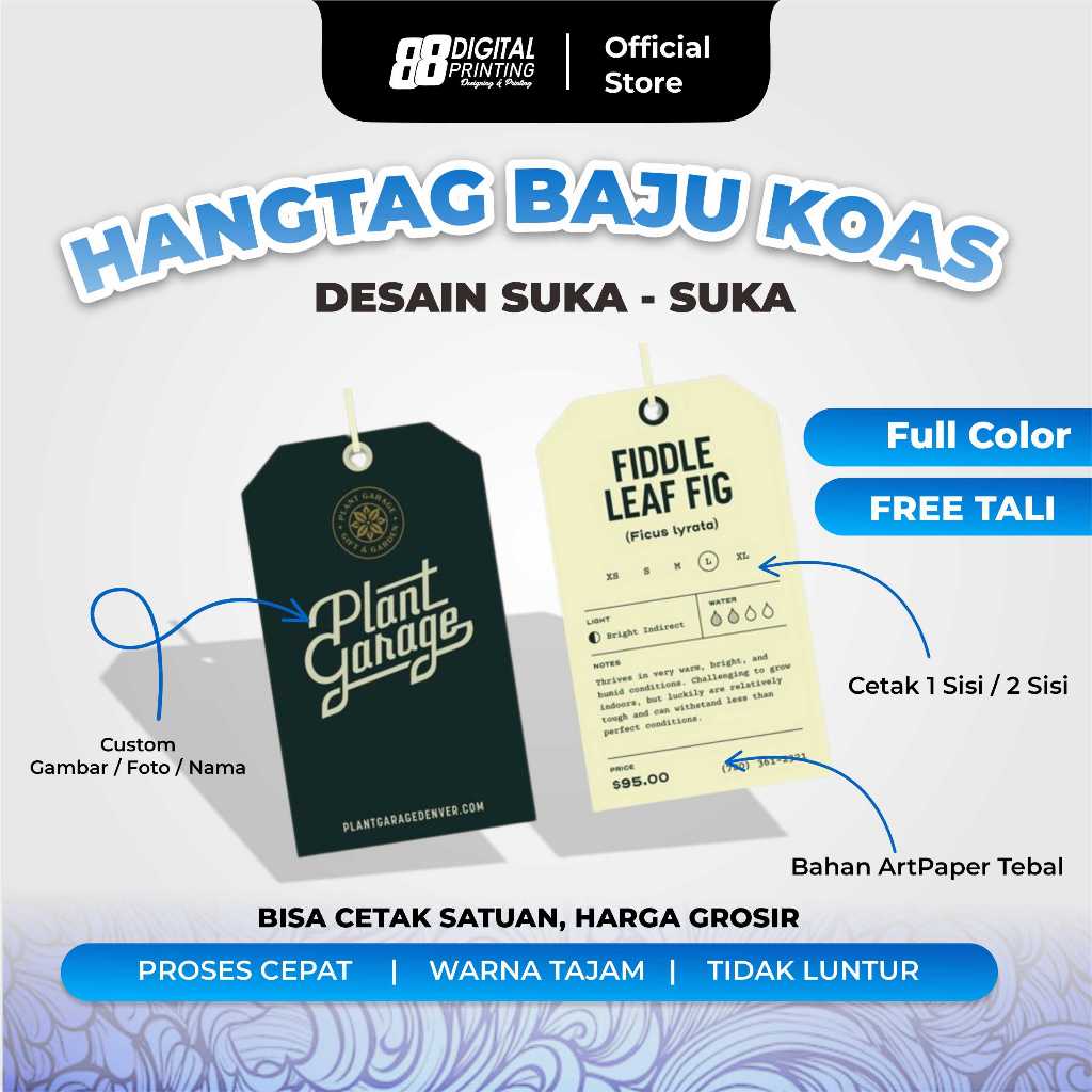 Jual Promo Cetak Hang Tag Souvenir / Hang Tag Brand / Tag Pernikahan ...