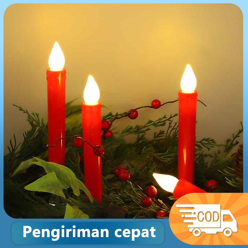 Jual Lilin led elektrik dekorasi atau altar 1 pasang (2lilin+base ...