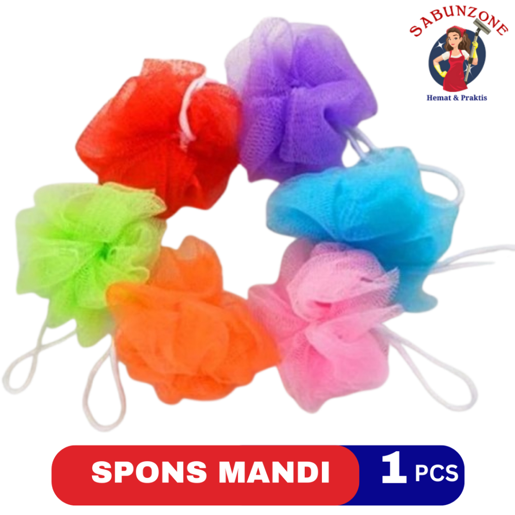 Jual Spons Mandi Shower Puff Sabut Untuk Mandi Jaring Polos Mandi ...