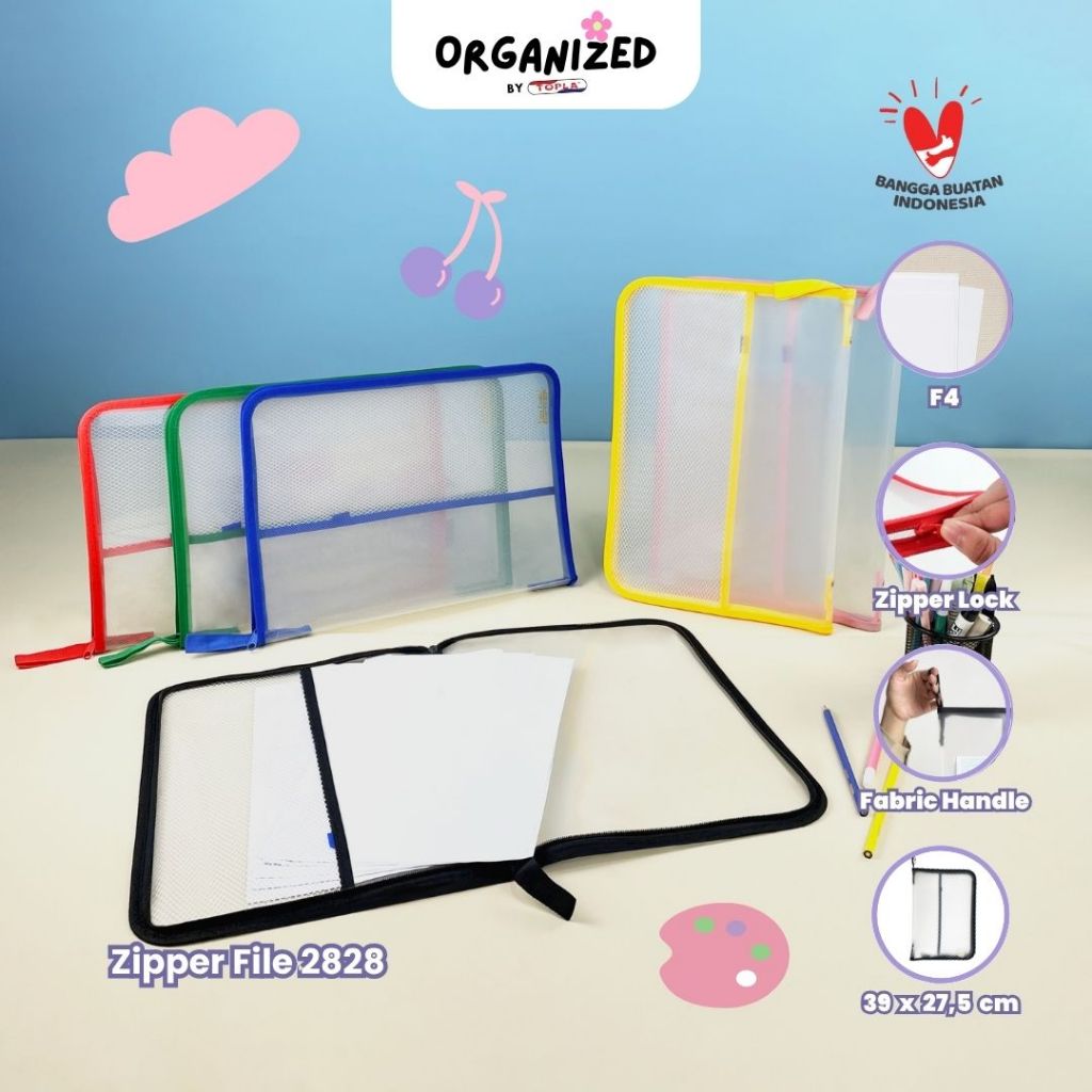 Jual Map Jaring Seleting TOPLA Folio / Zipper Bag ukuran folio / map ...