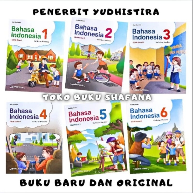Jual Buku Bahasa Indonesia Kelas 1 2 3 4 5 6 SD/MI Revisi Yudhistira Kurikulum Merdeka ( KURMER ...