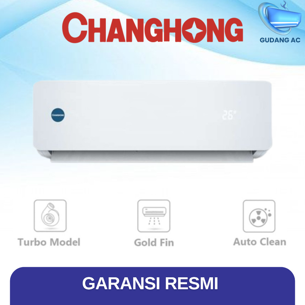 Jual AC Changhong 1/2 PK CSC05NVB4 R32 Turbo Deluxe Fast Cooling ...