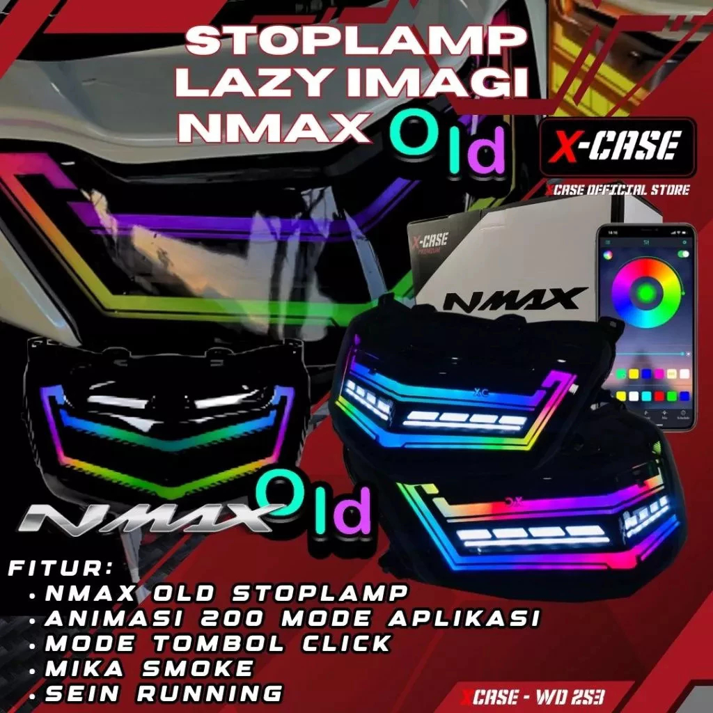 Jual Lampu Belakang Lampu Stoplamp Nmax Old Imagi Rgb WD253 Running 200 ...