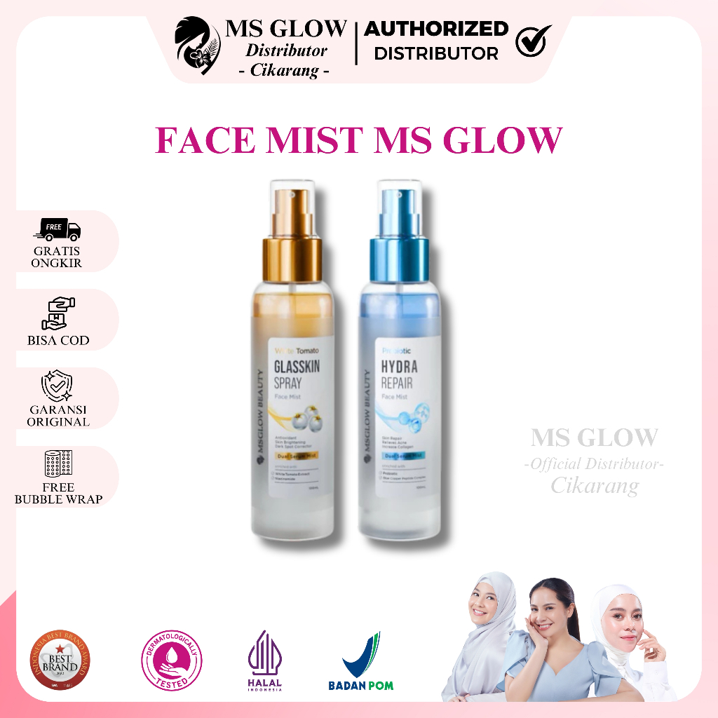 Jual MS GLOW NEW FACE MIST - 100 ML | PROBIOTIC HYDRA REPAIR FACE MIST ...