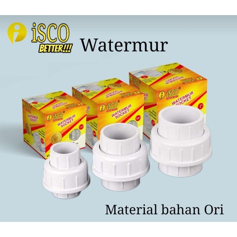 Jual WATER MUR SOCKET ISCO /PUTIH TEBAL Watermur ½" / ¾" / 1 " .PER 1 ...