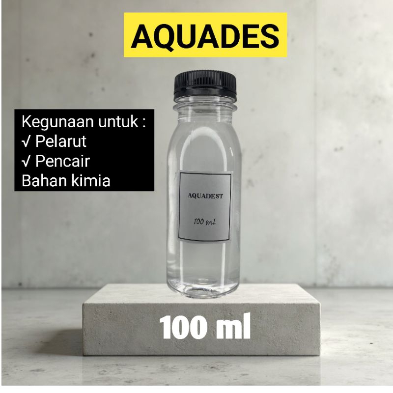 Jual AQUADEST | AKUADES | AQUADES | AIR SULING 100ML | Shopee Indonesia