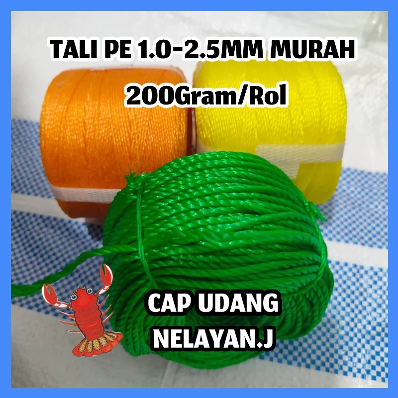 Jual Tali Tambang 2 mm 100 Meter - Tali Tambang 2 mili - Tali Layangan - Tali Tampar - Tali ...