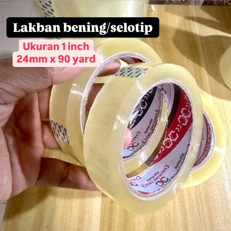 Jual lakban bening/selotip 1 inch | Shopee Indonesia