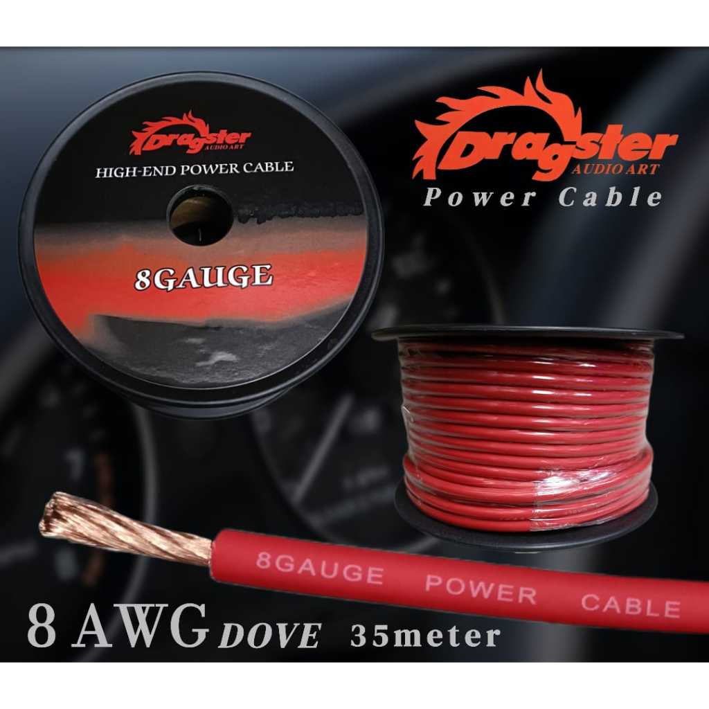 Jual Kabel Power 8 AWG 8AWG AWG8 Dragster Kabel Power Baterai Aki ...