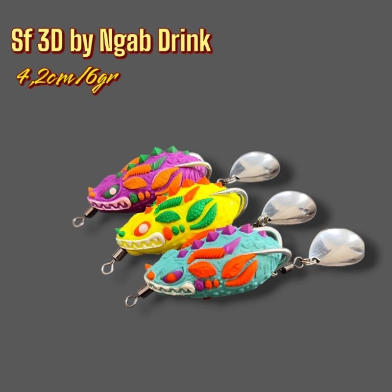 Jual SOFT FROG 3D N2 NGAB NDRIK HOOK TI. UMPAN CASTING GABUS. | Shopee ...