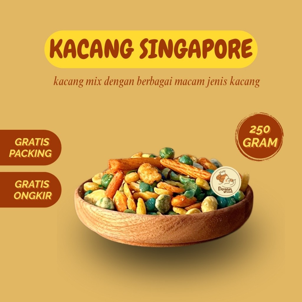 Jual KACANG CAMPUR / KACANG SINGAPORE / MIX NUTS 250GR | Shopee Indonesia