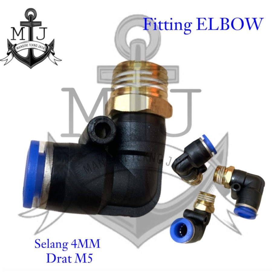 Jual FITTING MPL 04-M5 ELBOW PNEUMATIC SELANG 4MM DRAT m5 (5mm) | Shopee Indonesia