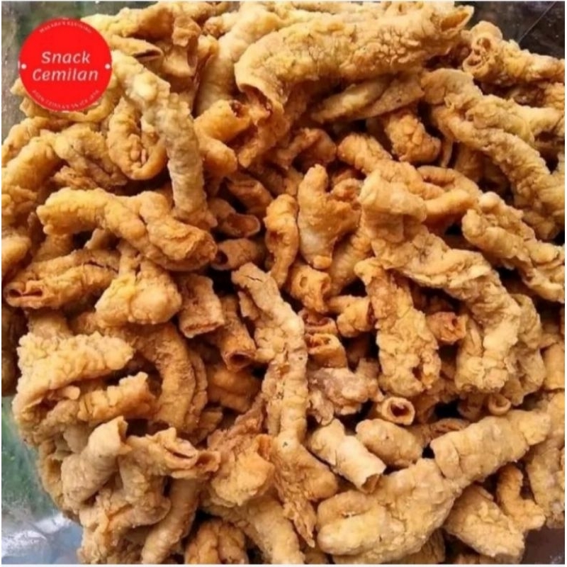 Jual KERIPIK USUS AYAM TEPUNG 130GR/ CEMILAN SNACK USUS CRISPY/CEMILAN ...