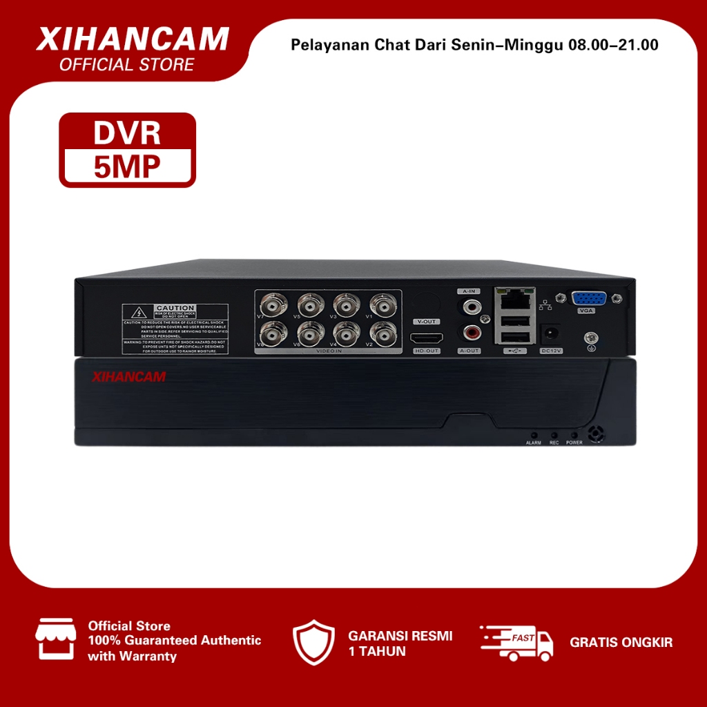 Jual XIHANCAM 5MP DVR CCTV 4 Channel XVR 8CH H.265 P2P Audio Untuk Kamera CCTV Sistem CCTV ...