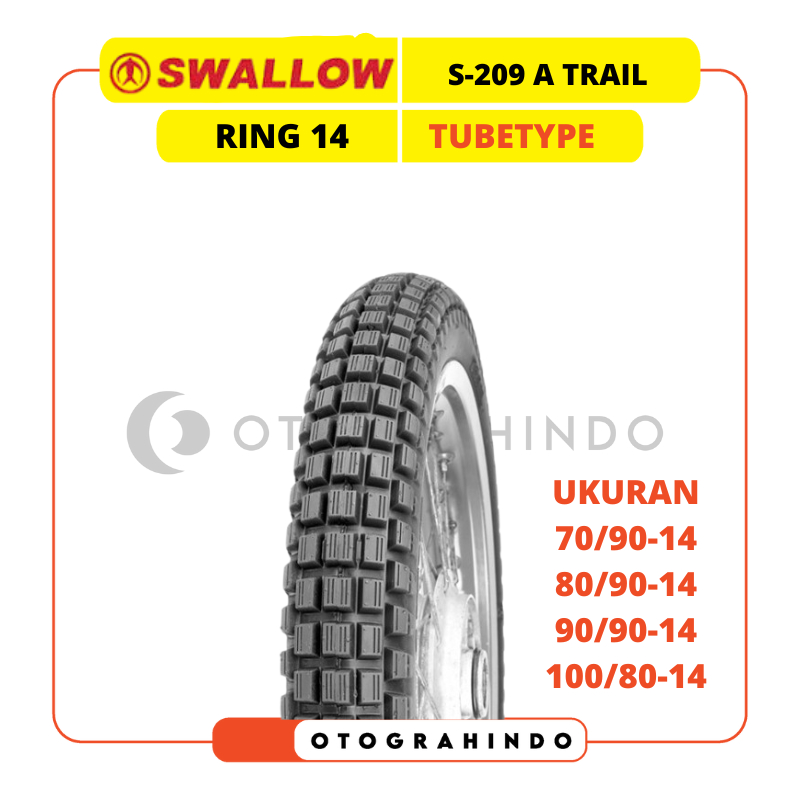 Jual BAN LUAR MOTOR SWALLOW S-209 A TRAIL RING 14 NON TUBELESS UKURAN ...