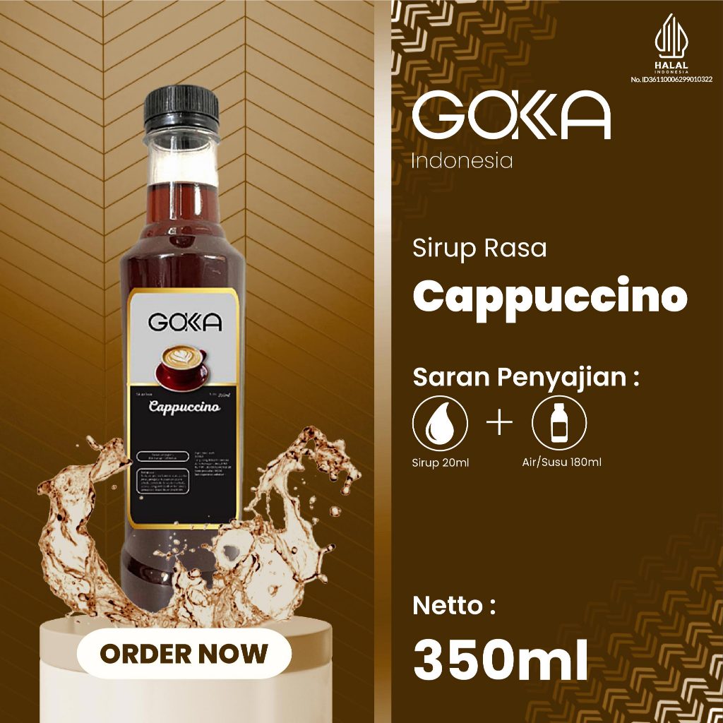 Jual Minuman Sirup Cappuccino Gokka / Gokka Syrup Rasa Cappuccino 350ml ...