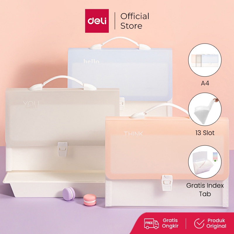 Jual Deli Map Harmonika / Expanding File A4 13 Slot Gratis Index Tab P50 | Shopee Indonesia