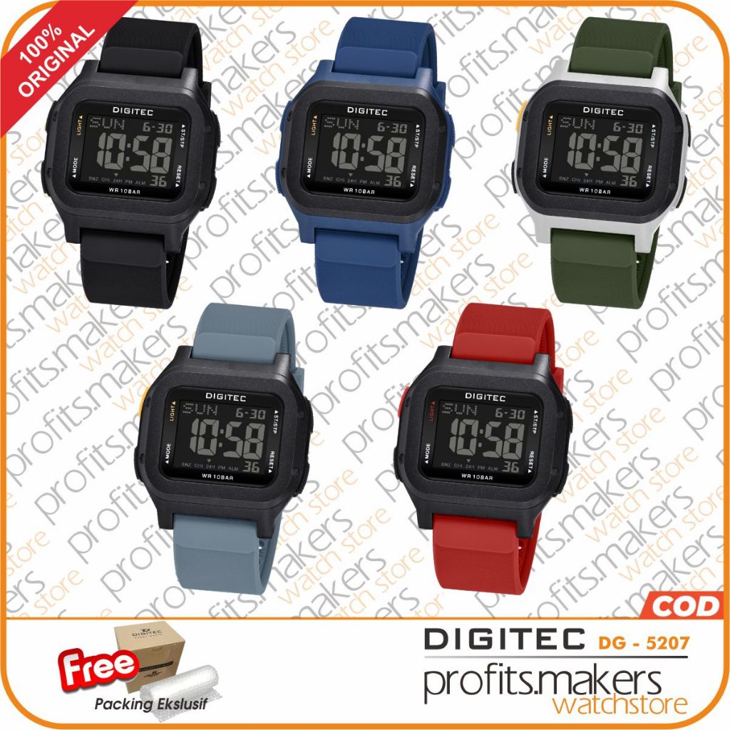 Jual DIGITEC DG 5207 / DG-5207 / DG5207 Digital Watch Jam Tangan ORIGINAL | Shopee Indonesia