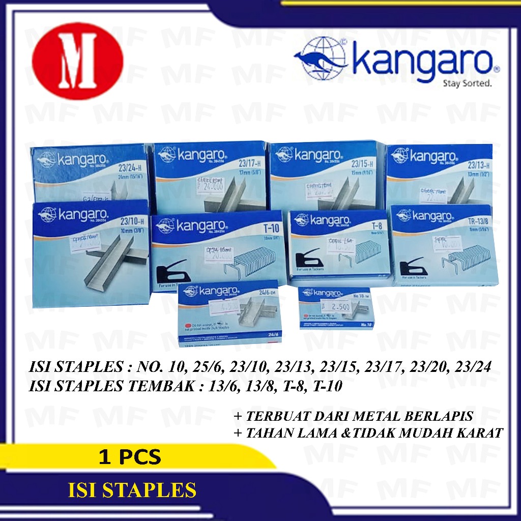 Jual Kangaro Isi Necis isi Stapler 24/6-1M PCS | Shopee Indonesia