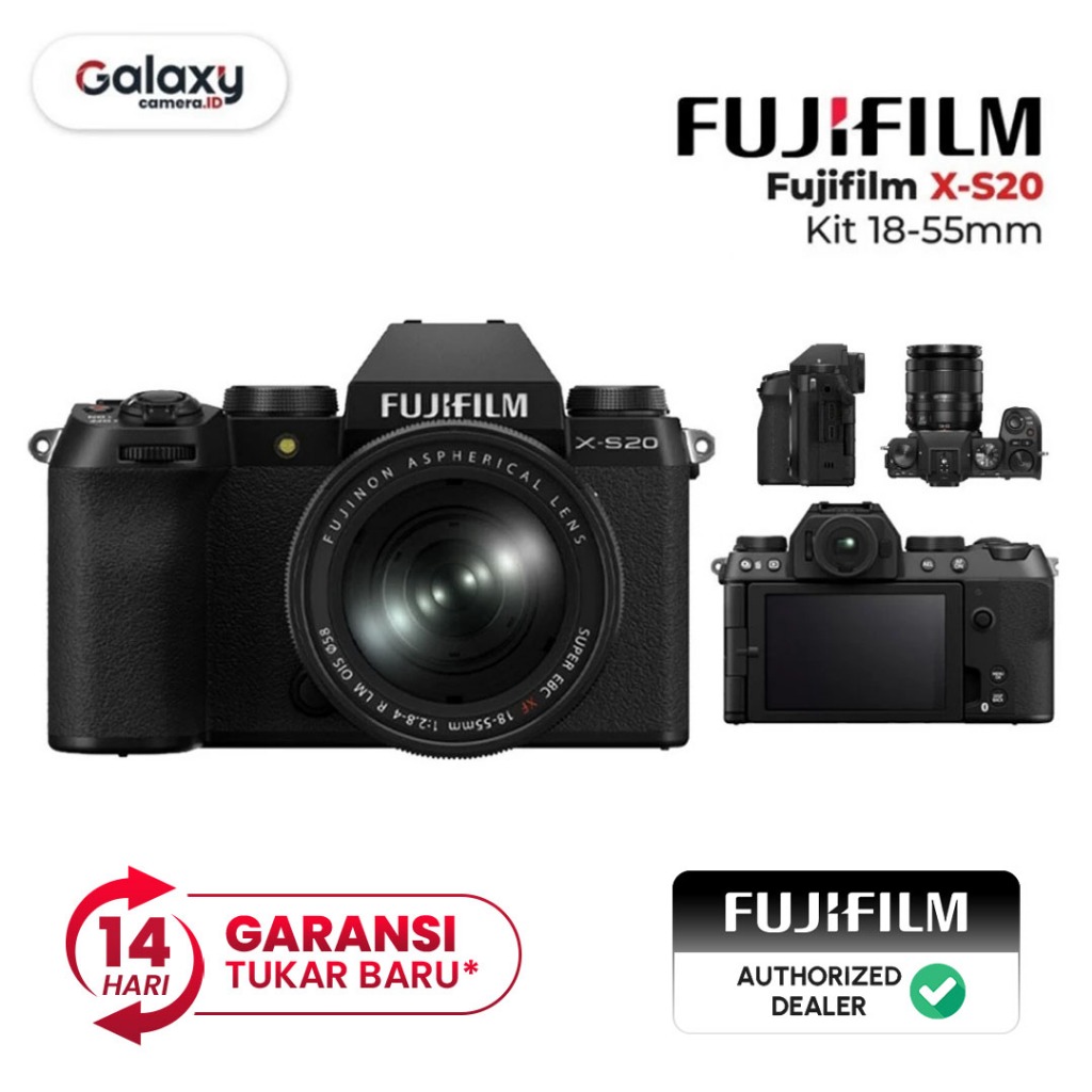 Jual Fujifilm X-S20 Kit 18-55mm Kamera Mirrorlss Fuji XS 20 XS20 Resmi | Shopee Indonesia