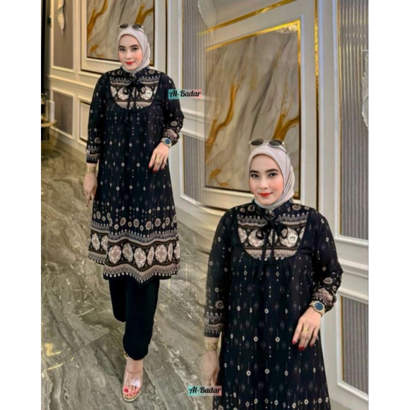 Jual SETCEL CELANA LONG TUNIK RAYON MIX CERINGKEL MODEL TERBARU SETELAN ...