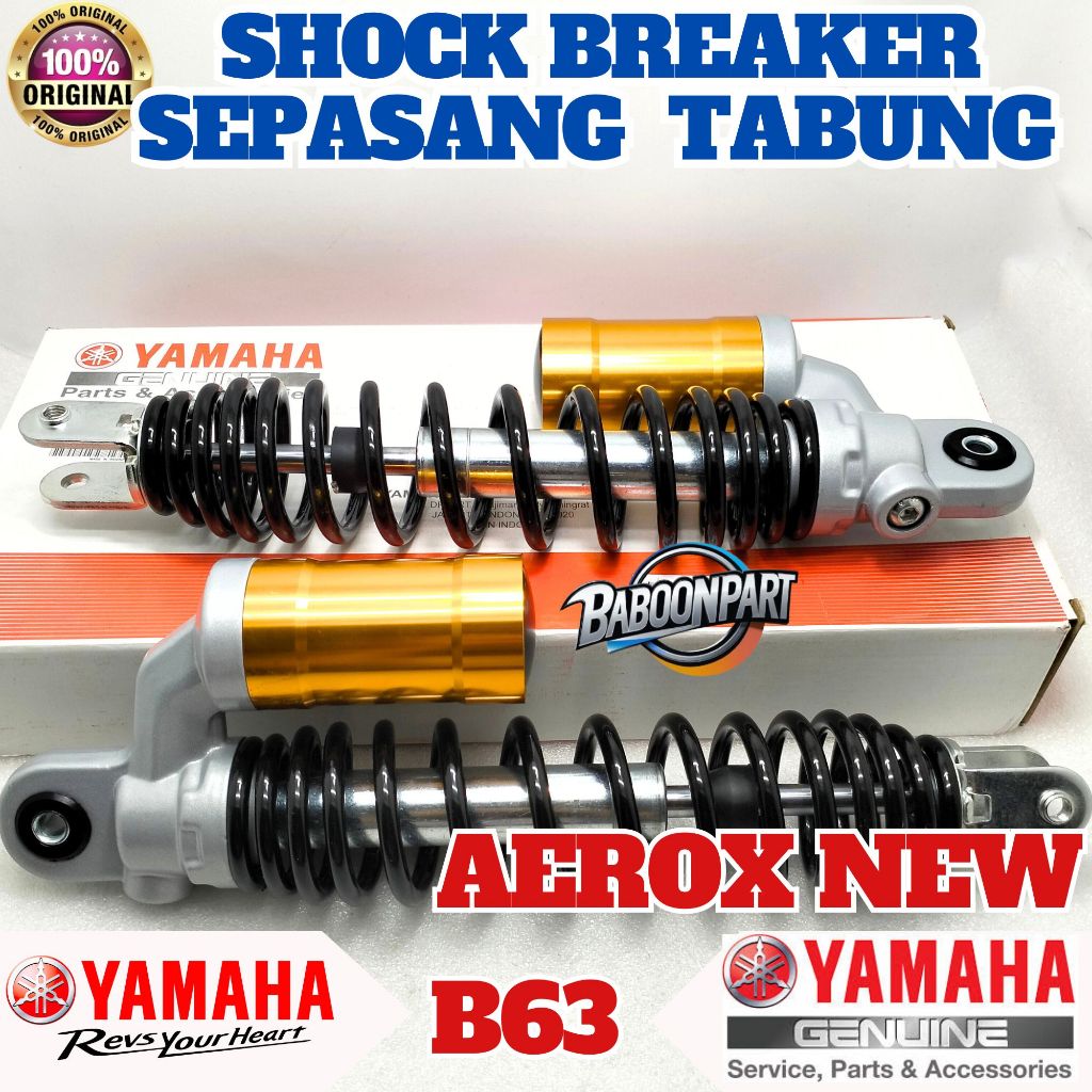 Jual SHOCK BREAKER TABUNG SEPASANG YAMAHA AEROX NEW B63 ORIGINAL YAMAHA GENUINE PARTS | Shopee ...