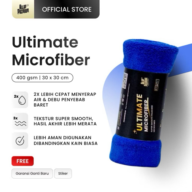 Jual Ultimate Microfiber 400 gsm | Kilap Premium - Kain Lap Microfiber ...