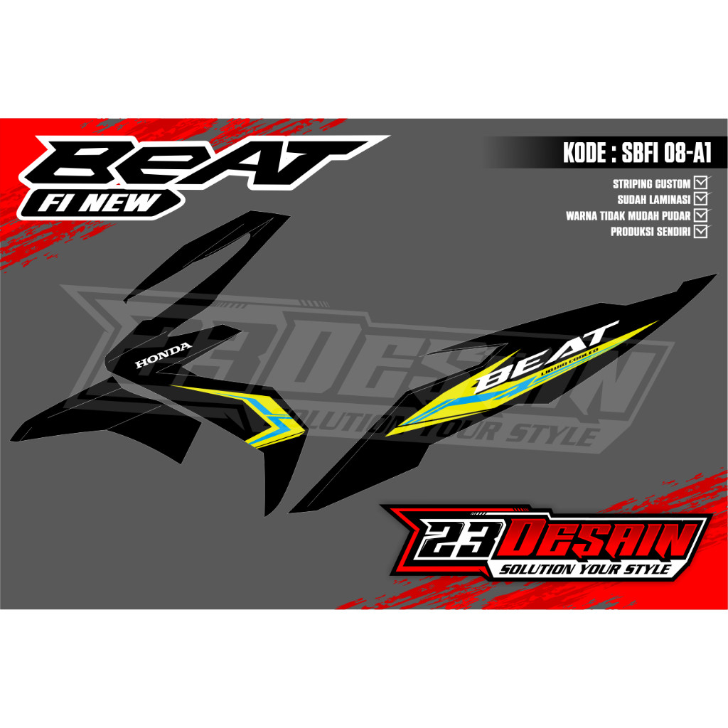 Jual Sticker Striping Motor Beat Street striping beat esp STIKER BEAT ...