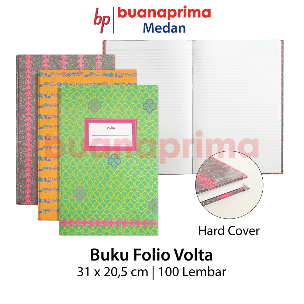 Jual Buku FOLIO HARD COVER VOLTA 100 Lembar Buku Tulis Akuntansi Pembukuan F4 | Shopee Indonesia