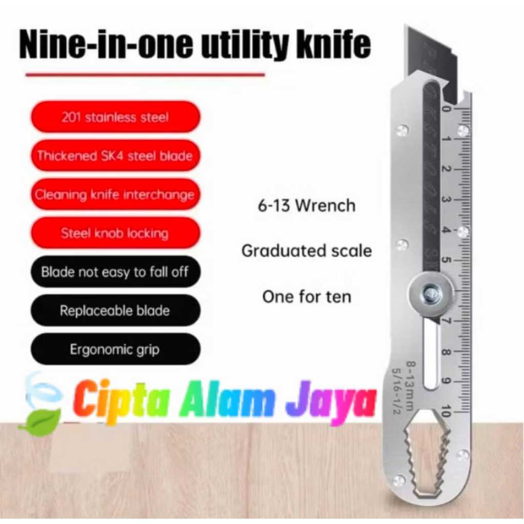 Jual Cutter Stainless Steel Tajem Unboxing Kertas Dinding Baja Cuter ...