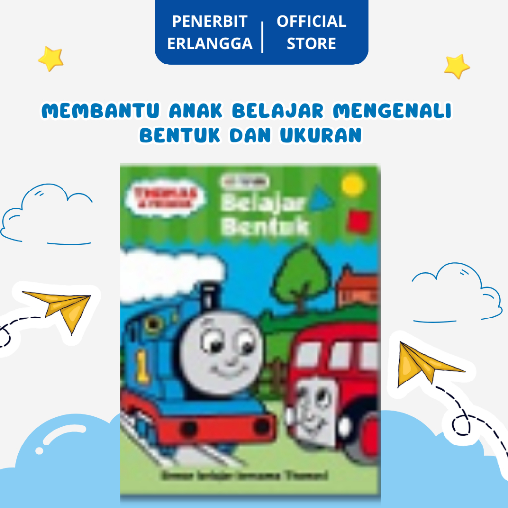 Jual [Erlangga Official] Buku Cerita: Thomas & Friends: Belajar Bentuk | Shopee Indonesia