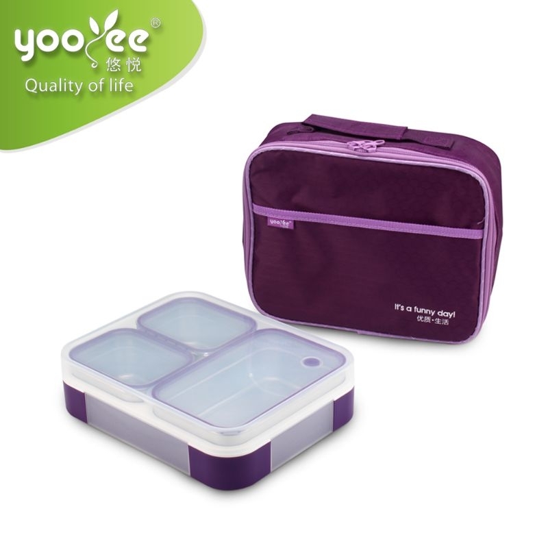 Jual SESAME Lunch Box Stainless Sekat 3 YooYee tipe 639 with Bag Kotak ...